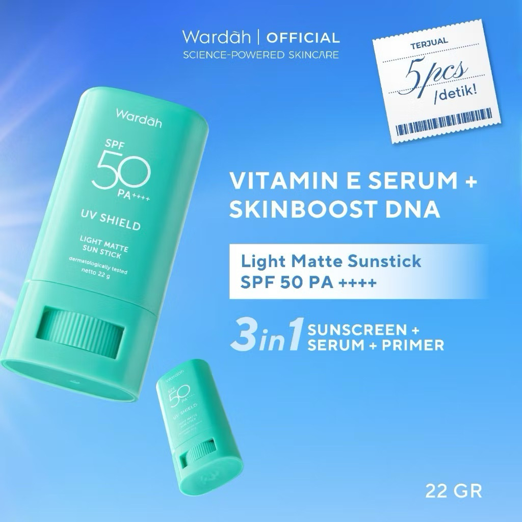 Jual NEW! Wardah UV Shield Sunscreen SUN STICK Tone Up Sunscreen Wajah ...