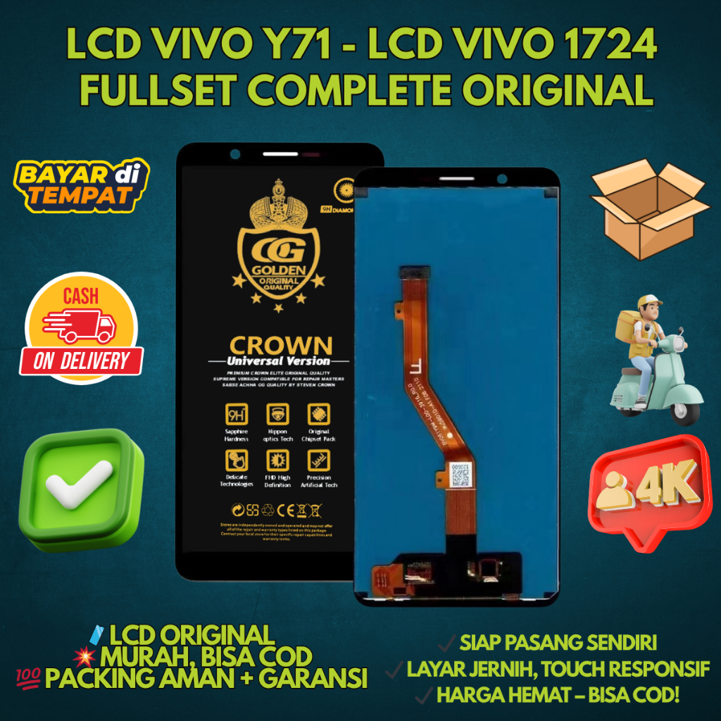 Jual LCD TOUCHSCREEN VIVO Y71 - LCD VIVO 1724 Bisa COD Siap Pasang ...