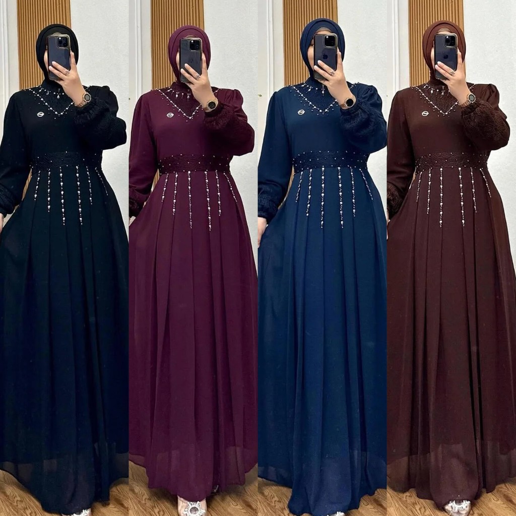 Jual WILEA DRESS PAYET MUTIARA CERUTY BABYDOLL GAUN PESTA KONDANGAN ...