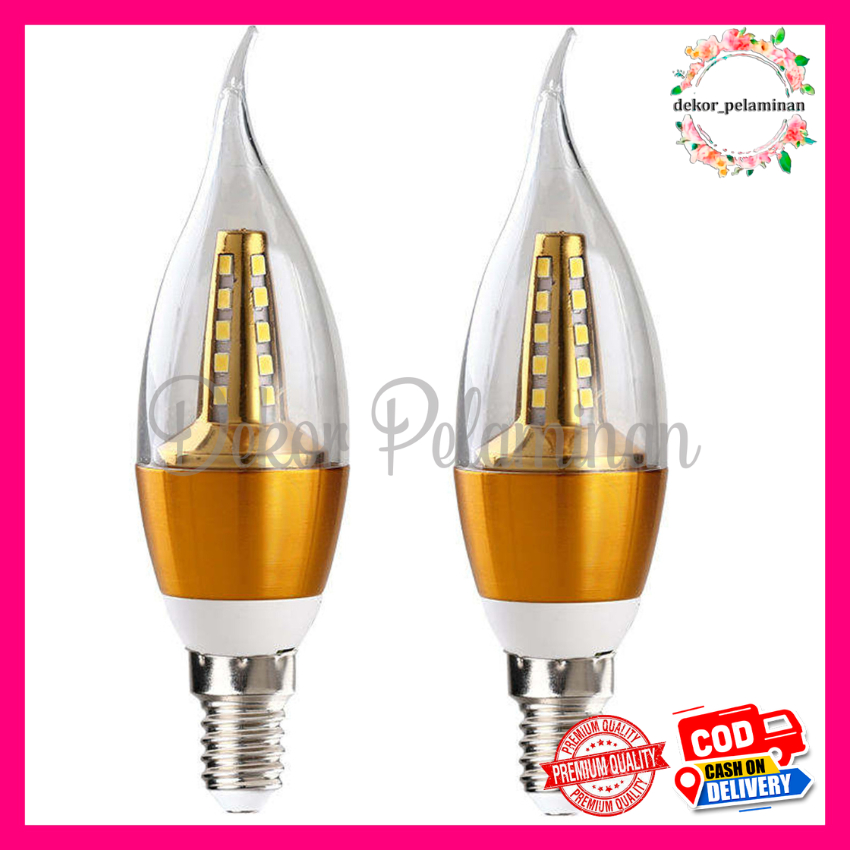 Jual Lampu LED Lilin 5W SMD Bening Candle Light - Lampu Dekorasi Hias ...
