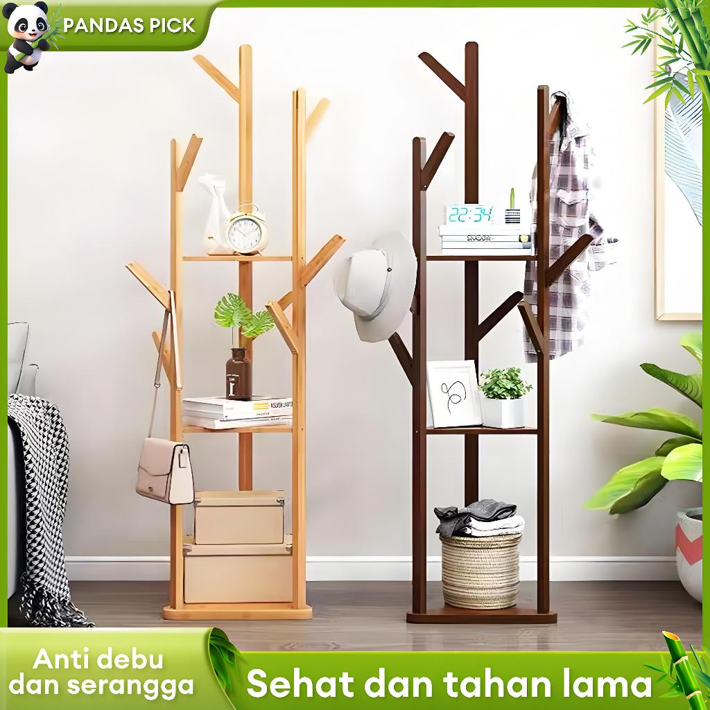 Jual Stand Hanger kayu Rak Mantel Rak Pakaian Tiang Tunggal Vertikal ...