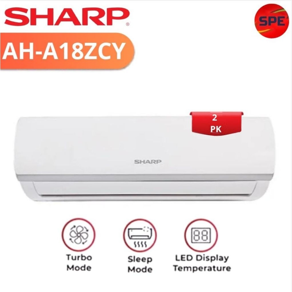 Jual AC SHARP 2 PK STANDARD AH-18ZCY ( GARANSI RESMI MEDAN ) | Shopee Indonesia
