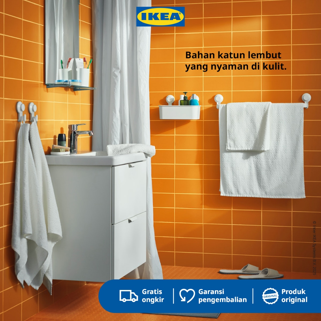 Jual IKEA BJARSEN Tirai Shower Putih 180x200cm | Shopee Indonesia