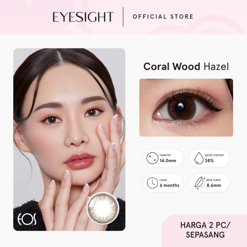 Jual [BEST SELLER] EYESIGHT LENSES Softlens Princess by EOS Coral Wood ...