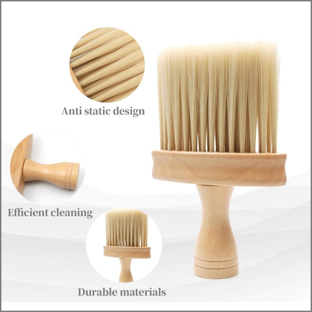 Jual Kuas Pembersih sisa Cukur Rambut Neck Barber Brush Coklat Gepeng ...