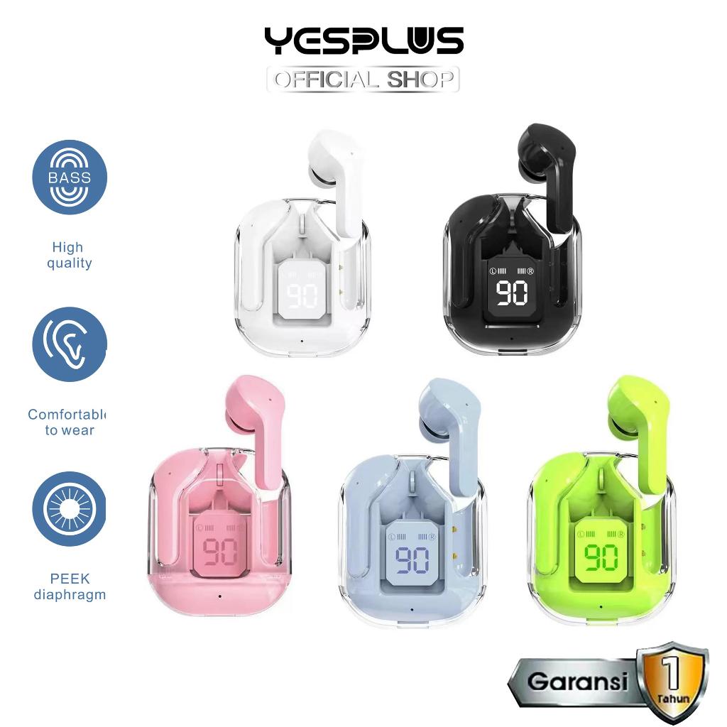 Jual Headset Bluetooth YESPLUS TWS AIR31 Wirelles LED Display Tranparan ...