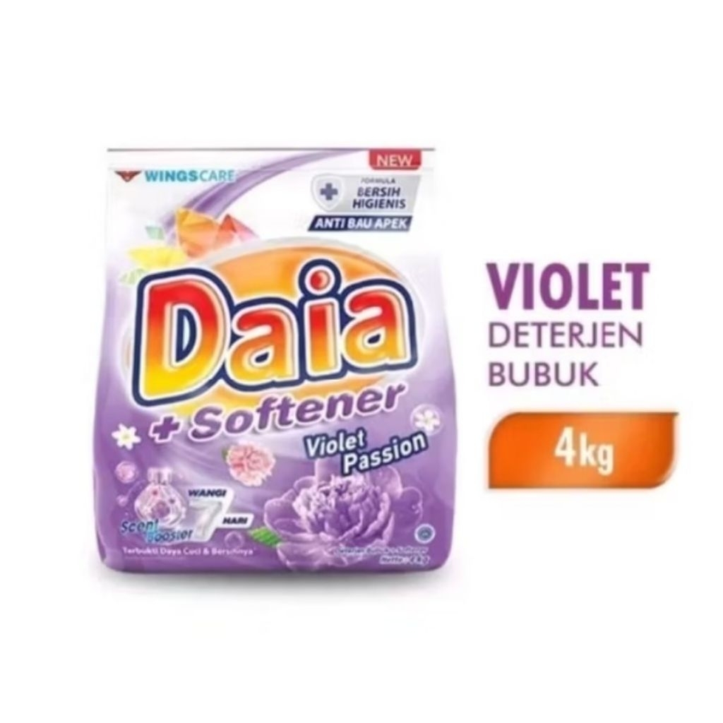 Jual Daia Deterjen Bubuk / Softener Violet Passion 4kg | Shopee Indonesia