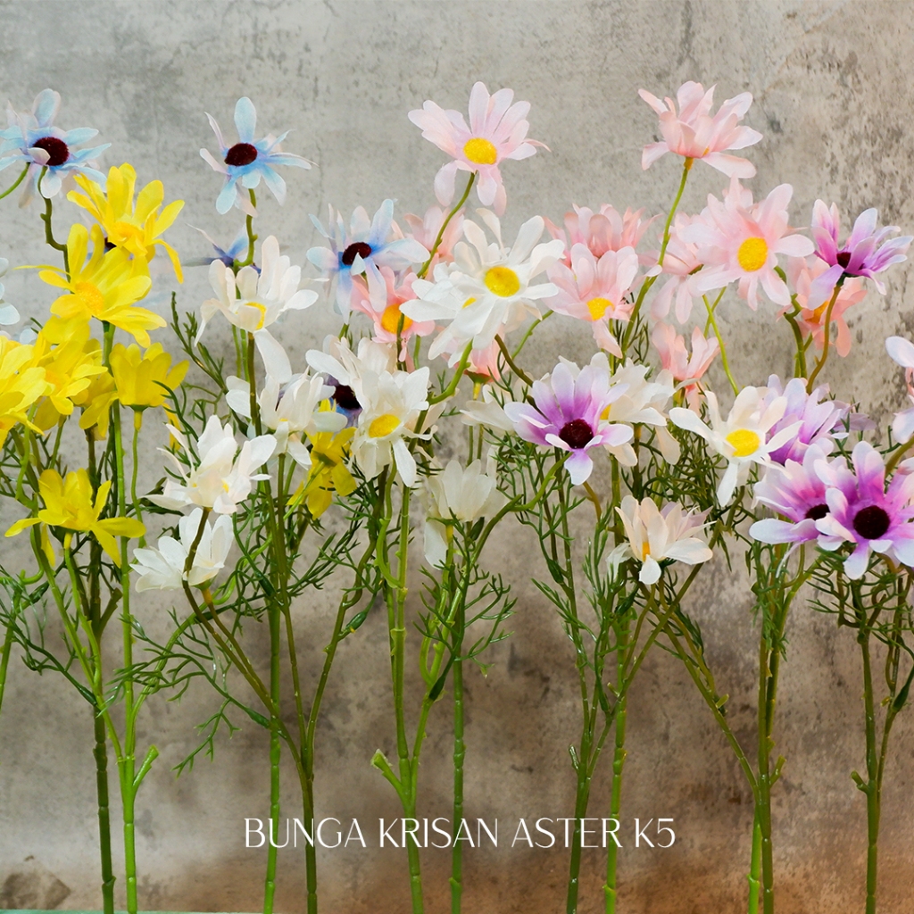 Jual Bunga Krisan Aster K5 cabang Artificial flower Chrysanthemum Bunga ...
