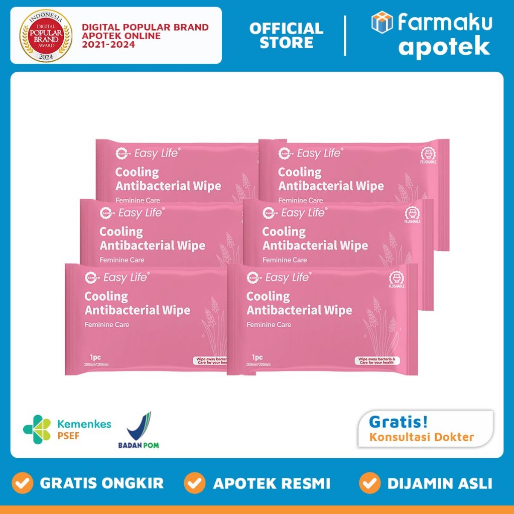 Jual Value Pack Easy Life Wipes Cooling Antibacterial Feminine Care ...
