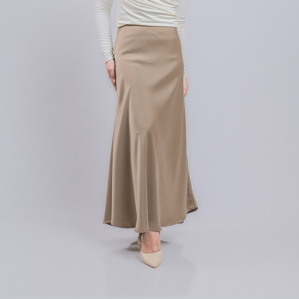 Jual itSafira - FLOWY SKIRT | Rok Maxi A-Line Satin Silk | Shopee Indonesia