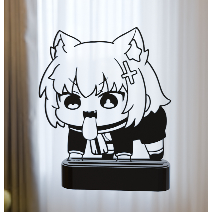 Jual Standee Karakter Anime Chibi Lucu – Cetakan 3D PLA+ Hitam 11cm ...