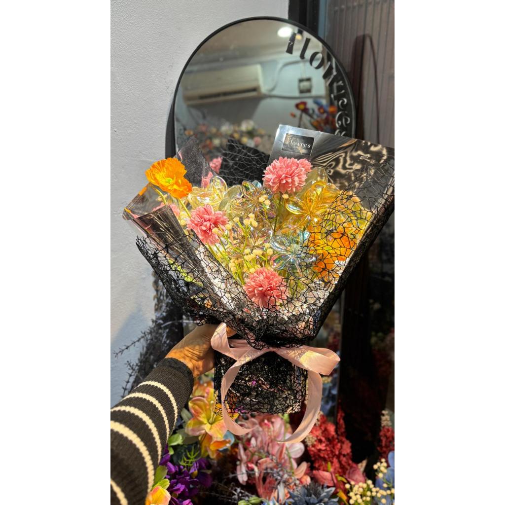 Jual Glass Garden Bouquet - Buket Bunga Artificial Wisuda / Buket ...