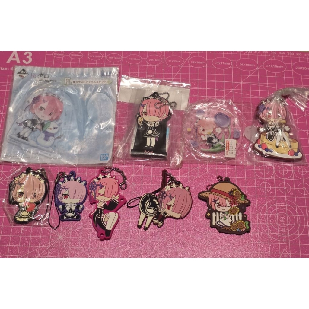Jual ram Rezero re:zero keychain gantungan kunci akrilik acrylic rubber ...