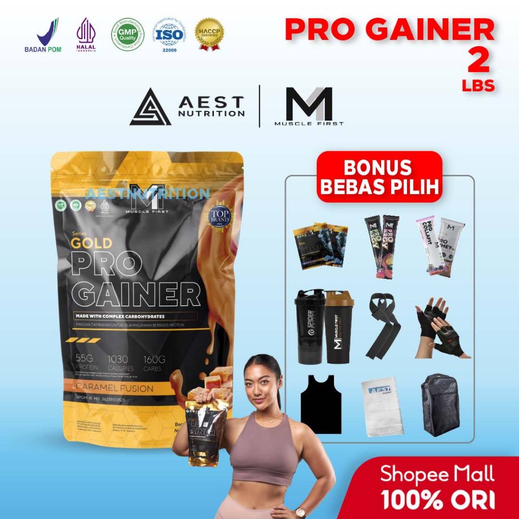 Jual Muscle First Pro Gainer 2 lbs 900 gram Susu Protein Bulking ...