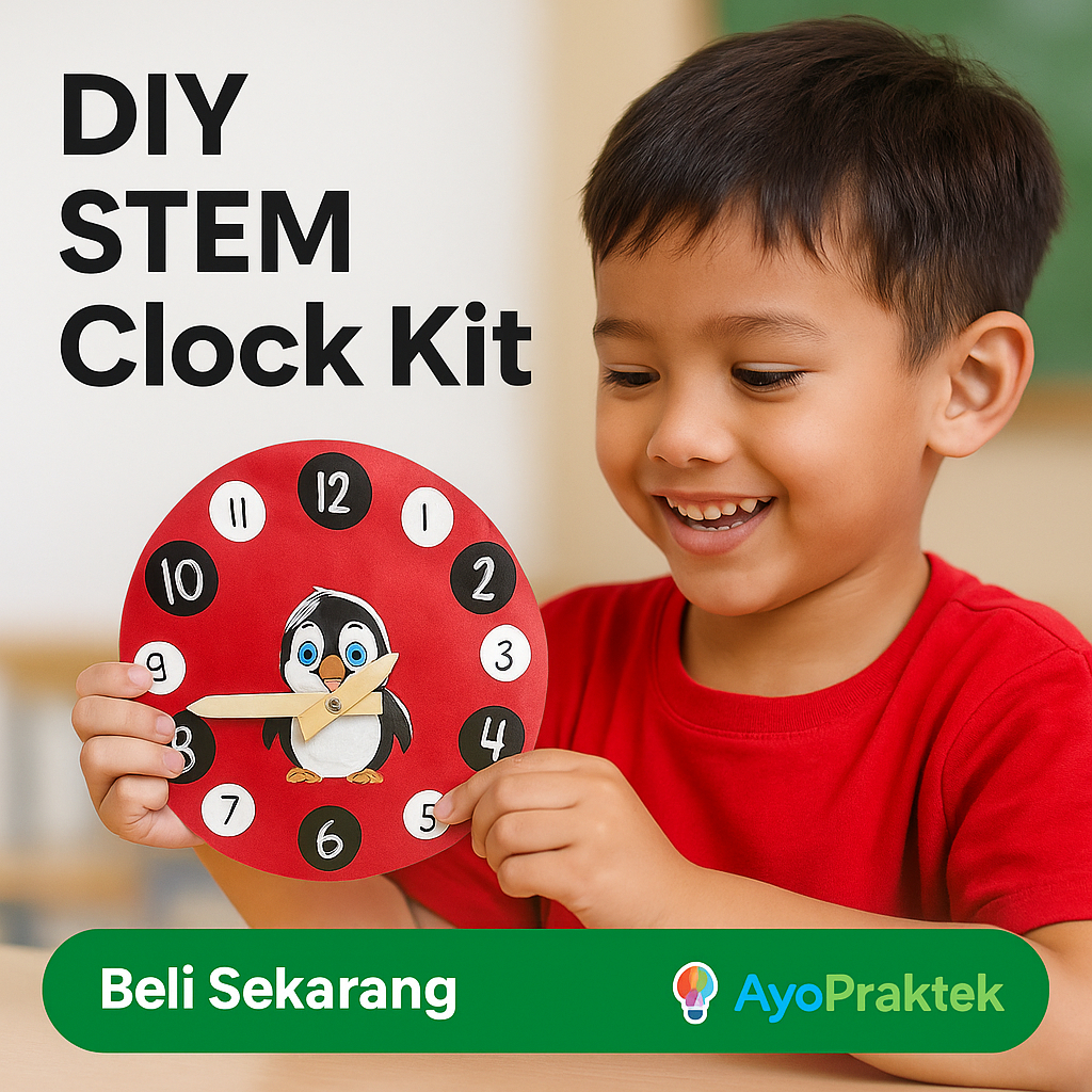 Jual Jam kardus / jam edukasi anak / jam mainan jam edukasi anak ...
