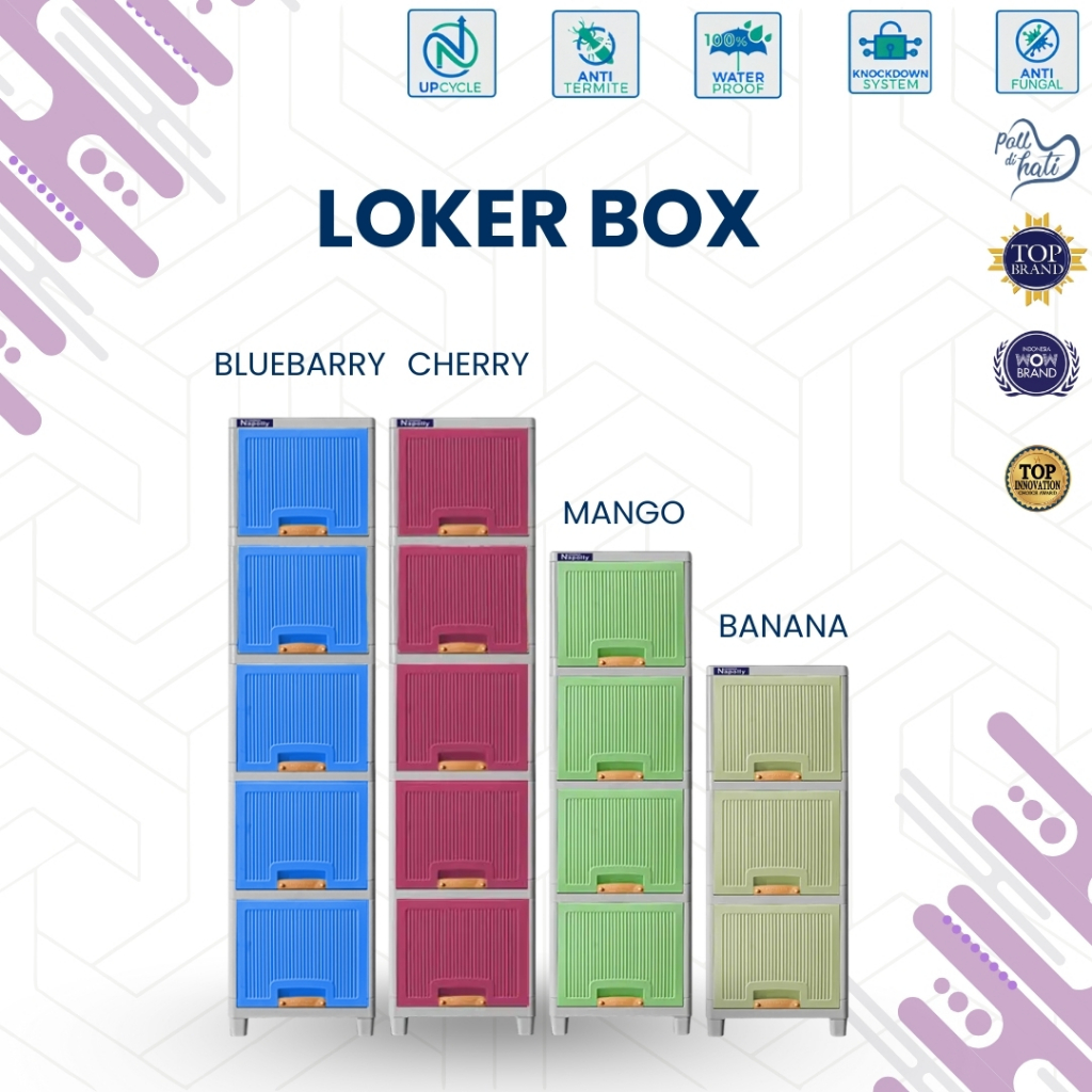 Jual Locker Box Lemari Laci Container Box Drawer Plastik Pintu Lipat ...