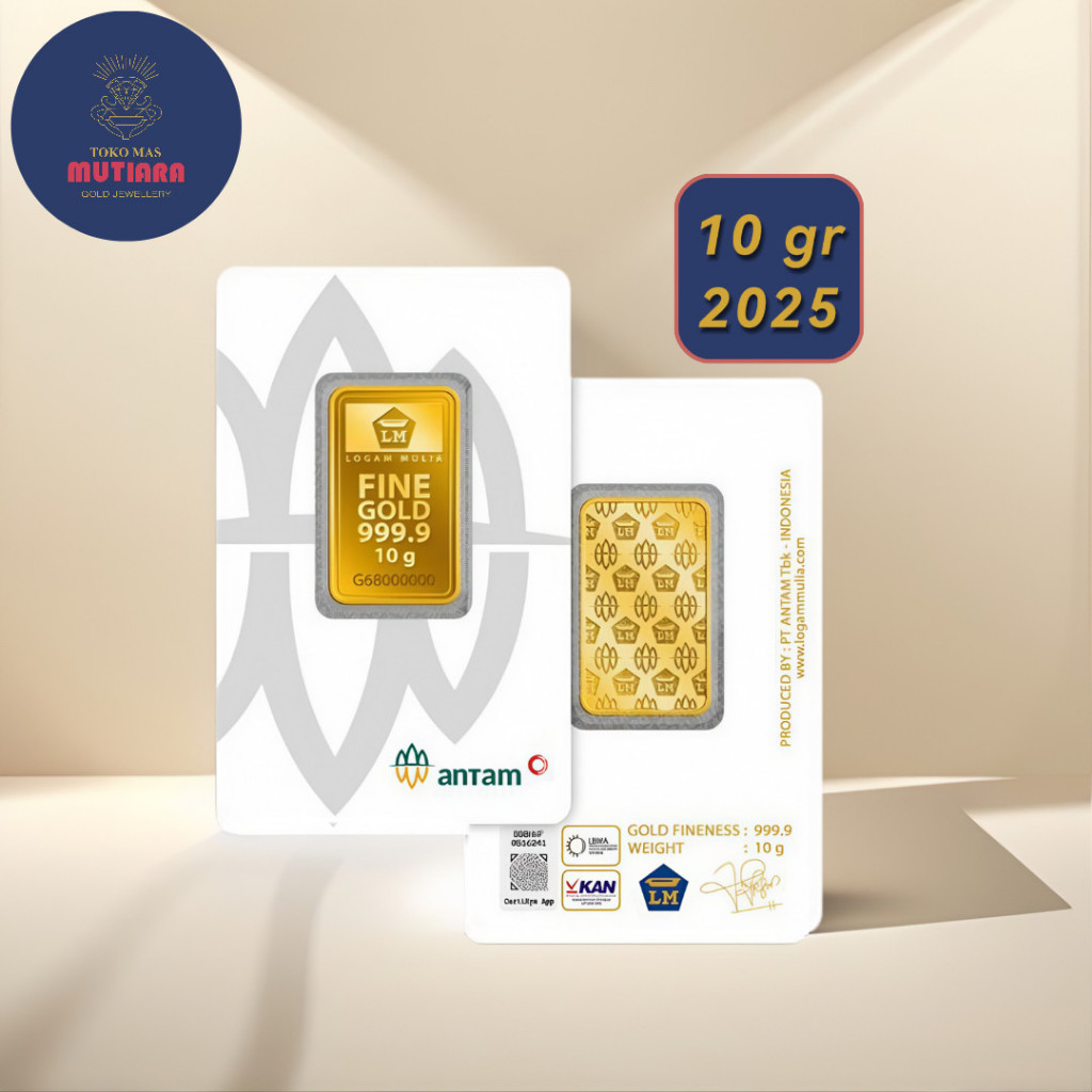 Jual [MUTIARA] LM ANTAM 10 GR 2025 | Logam Mulia Emas 99.99% 24K ...