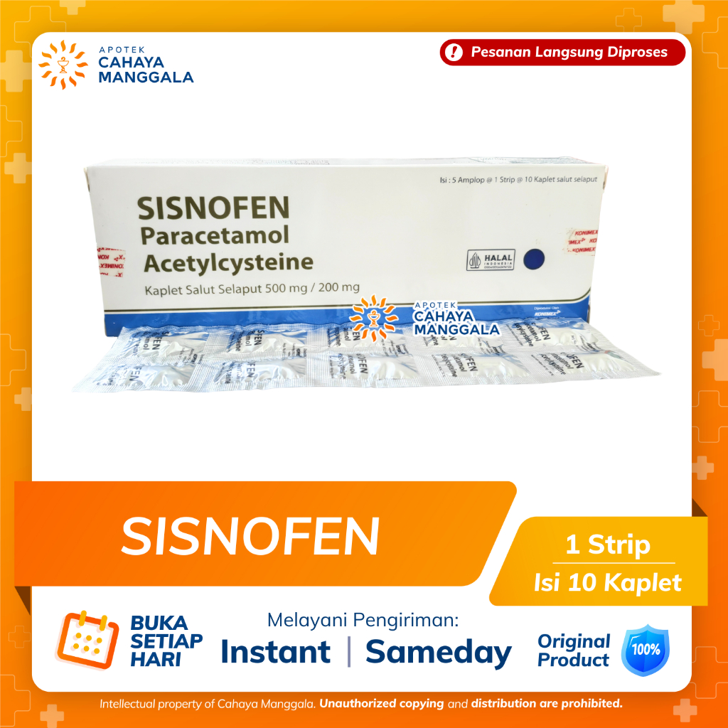 Jual SISNOFEN 500/200 MG PER STRIP 10 KAPLET | Shopee Indonesia