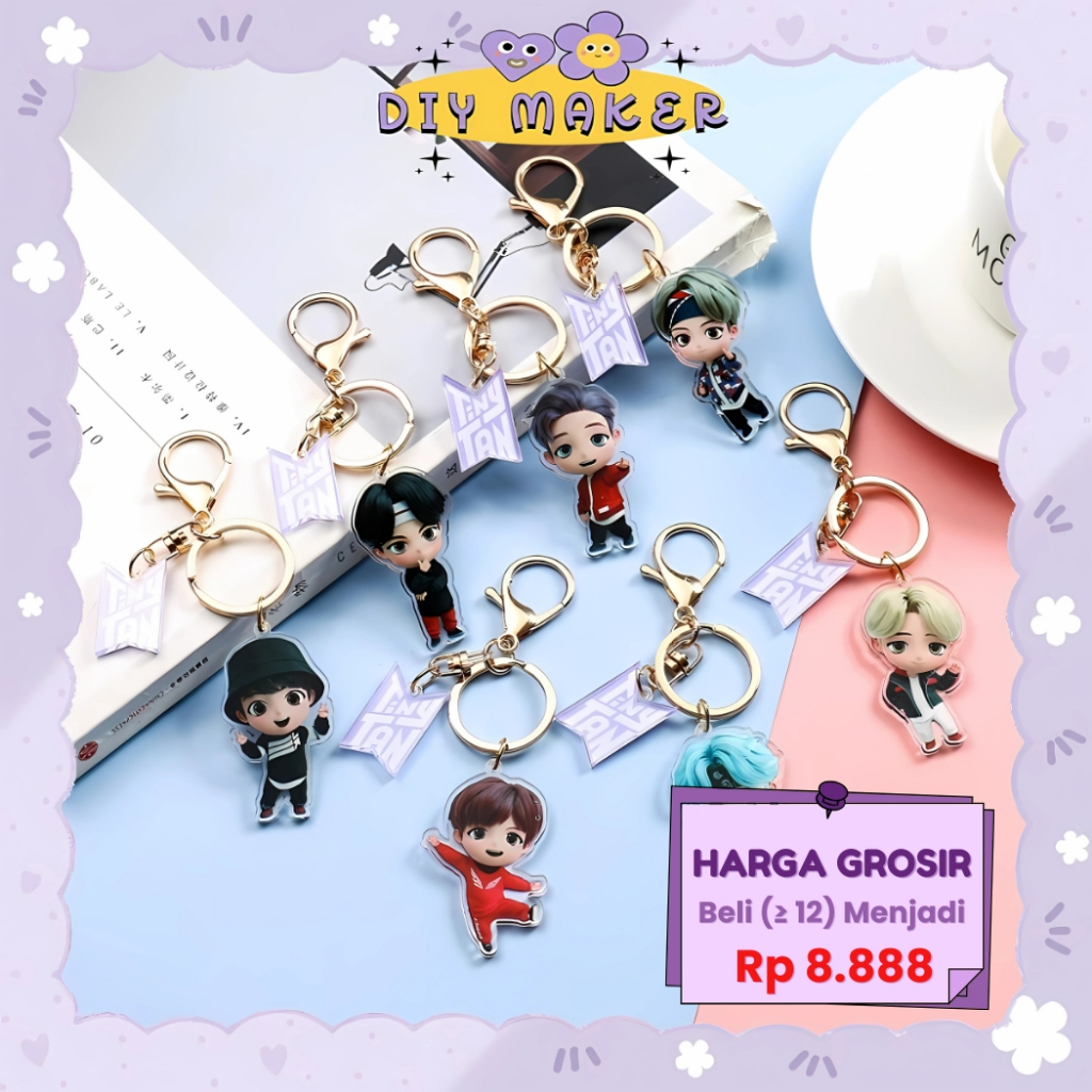 Jual DM Gantungan Kunci Akrilik Tiny Tan Gantungan Kunci Akrilik BTS - Ganci Akrilik - Keychain ...