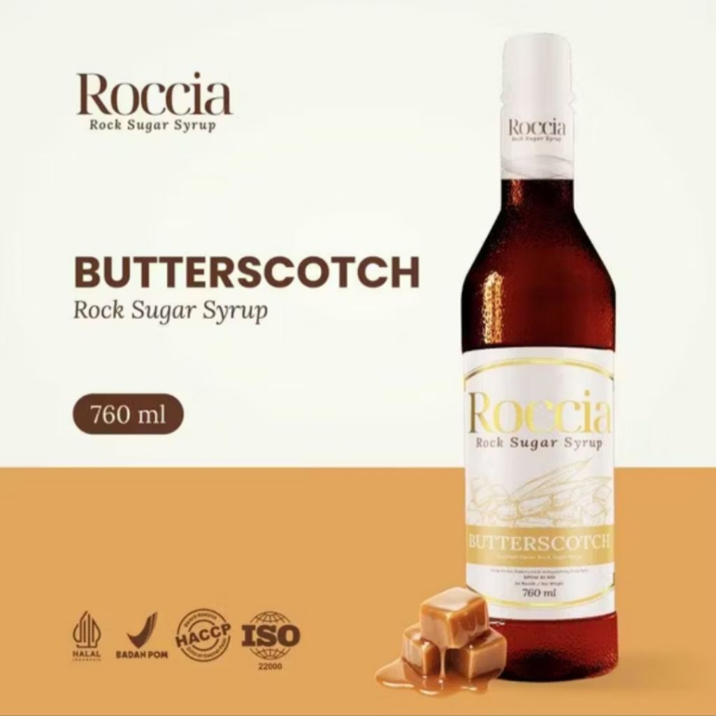 Jual ROCCIA ROCK SUGAR SYRUP BUTTERSCOTCH - Syrup Gula Batu 760ml ...