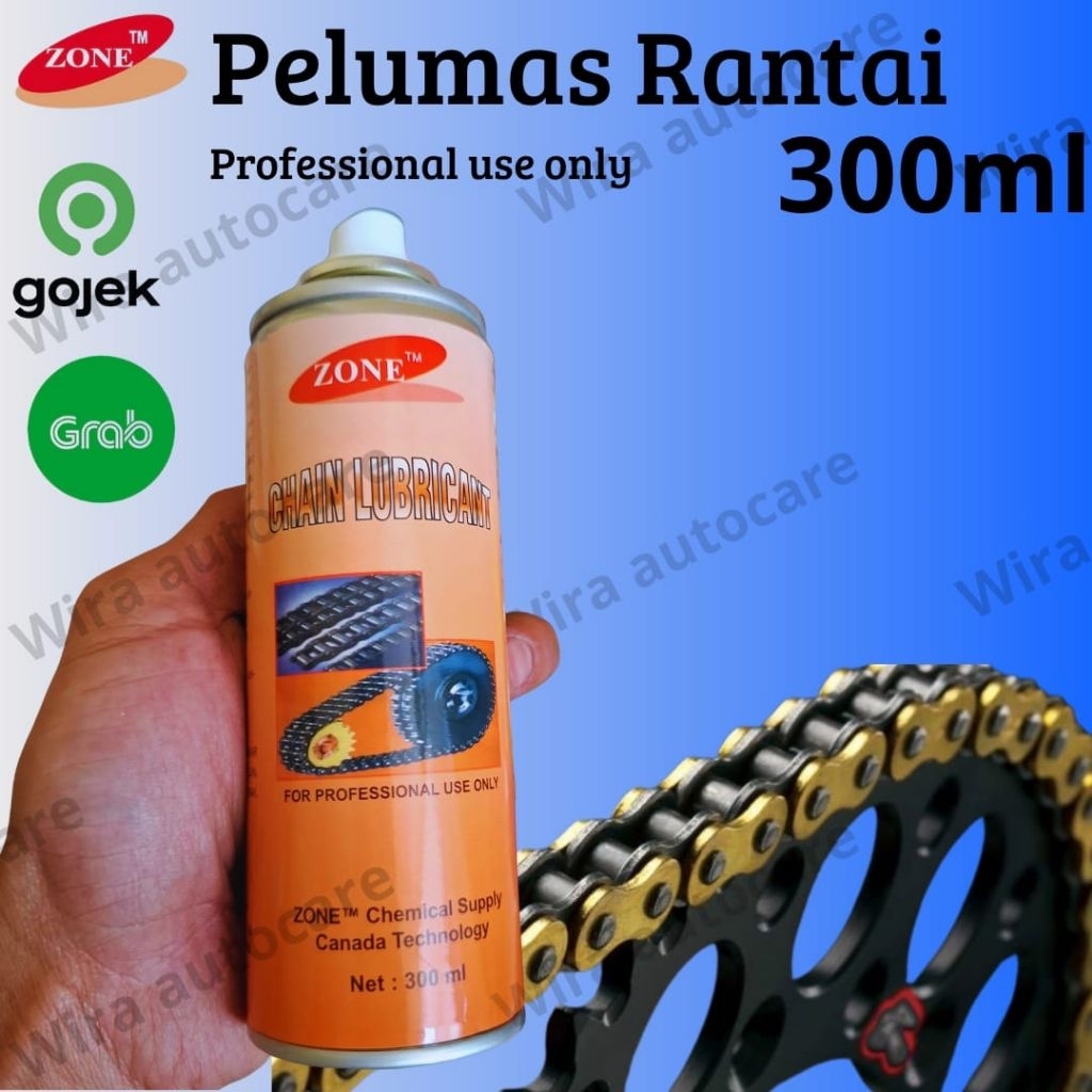 Jual Chain Lubricant 300ml Zone Spray pelumas rantai motor dan industri ...