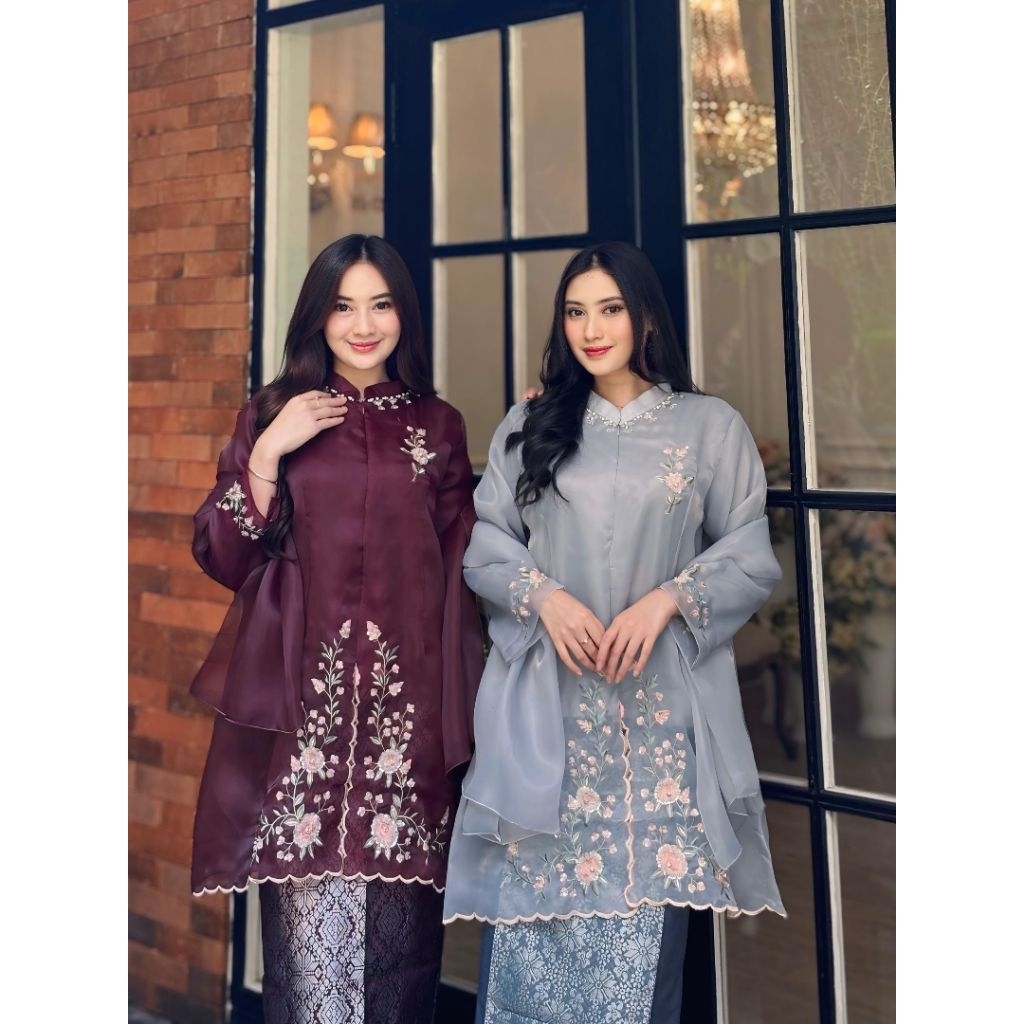 Jual KEBAYA ORGANZA/KEBAYA MELAYU/KURUNG MELAYU FREE SELENDANG | Shopee ...