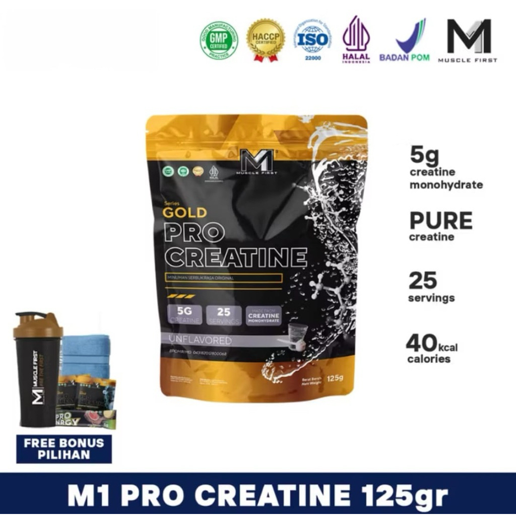 Jual Muscle First Pro Creatine Monohydrate 125 gram Mini Pouch MESH 200 ...