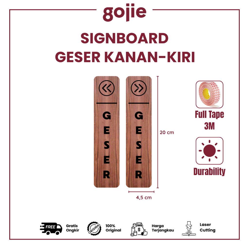 Jual SIGN BOARD GESER KANAN - KIRI KAYU UNIK | SIGNAGE WOOD PATTERN ...