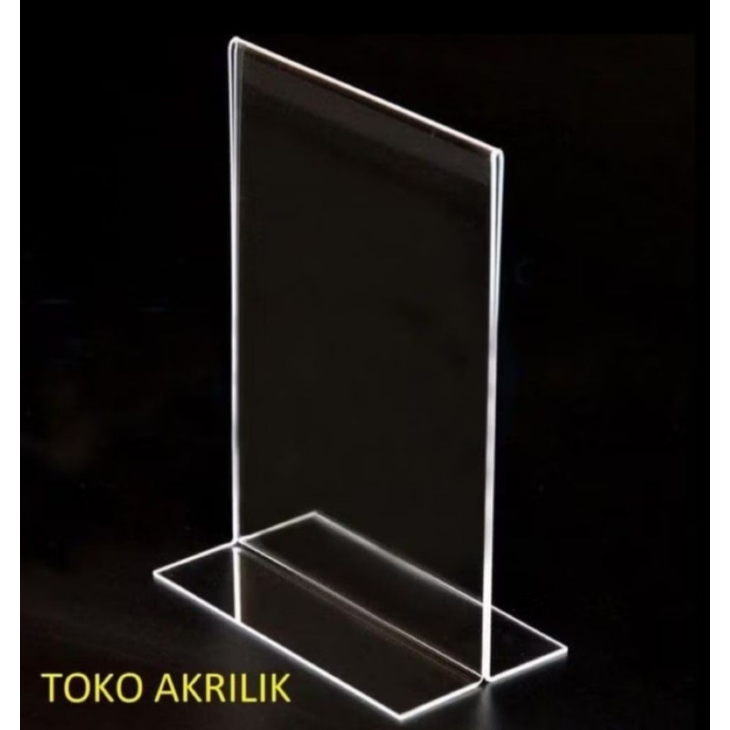 Jual Tempat brosur akrilik A4 2 MM (F) / TENT CARD AKRILIK / TENT ...