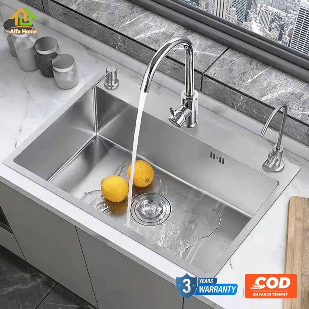 Jual Wastafel Stainless Steel Kitchen Sink SUS304 3.0mm,Modern Tebal ...