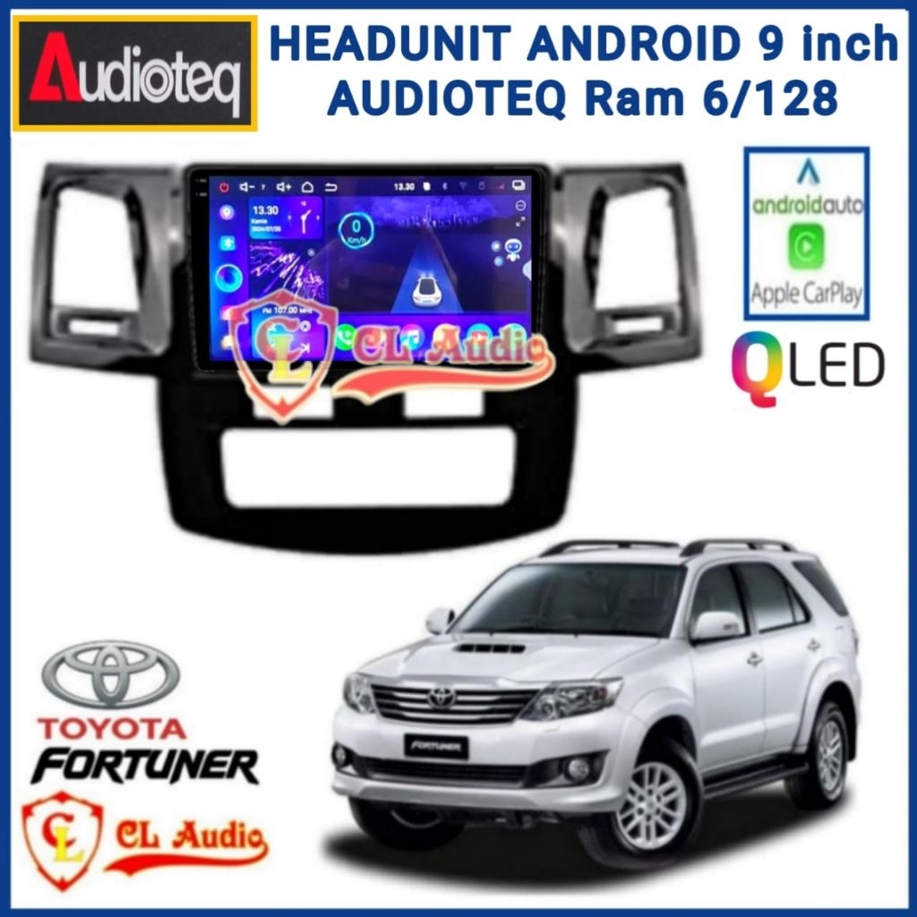 Jual Head Unit Android Audioteq 9 Inch Toyota Fortuner VNT 2005-2015 ...