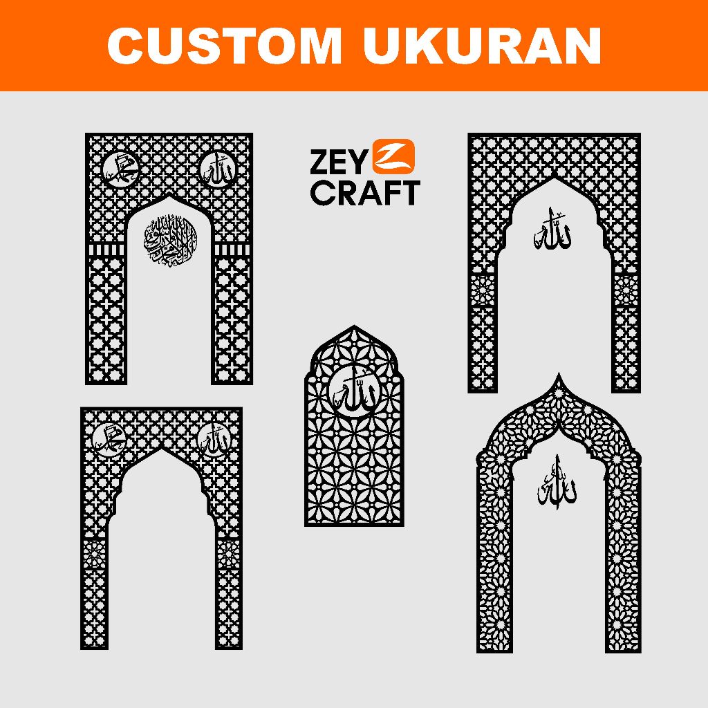 Jual Custom Ukuran Mihrab Mushola Zeycraft | Shopee Indonesia