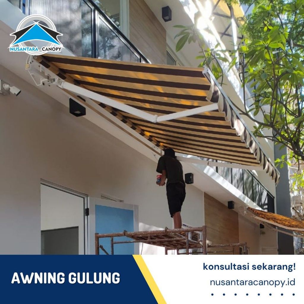 Jual Kanopi Lipat Awning Gulung Otomatis dan Manual Bergaransi Depok ...