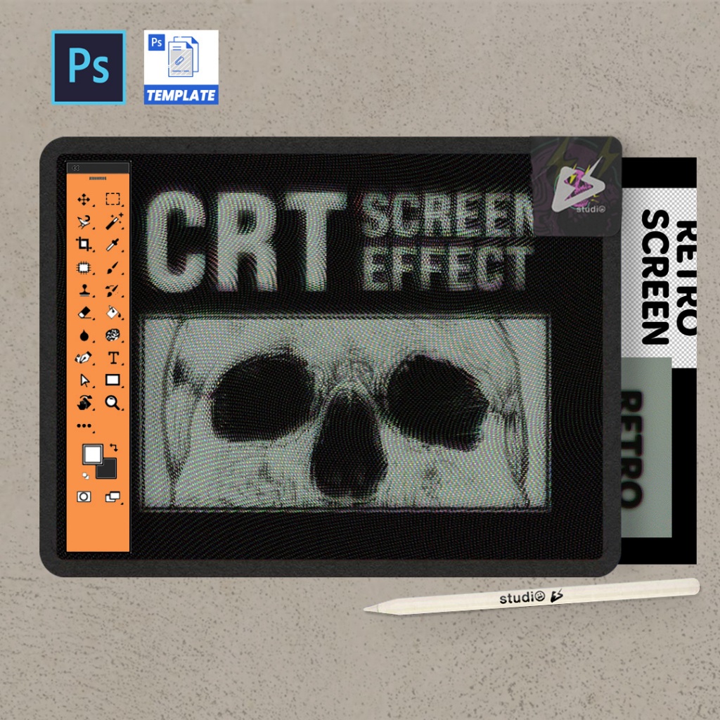 Jual Photoshop Template - YI CRT Screen Monitor Effect | Shopee Indonesia