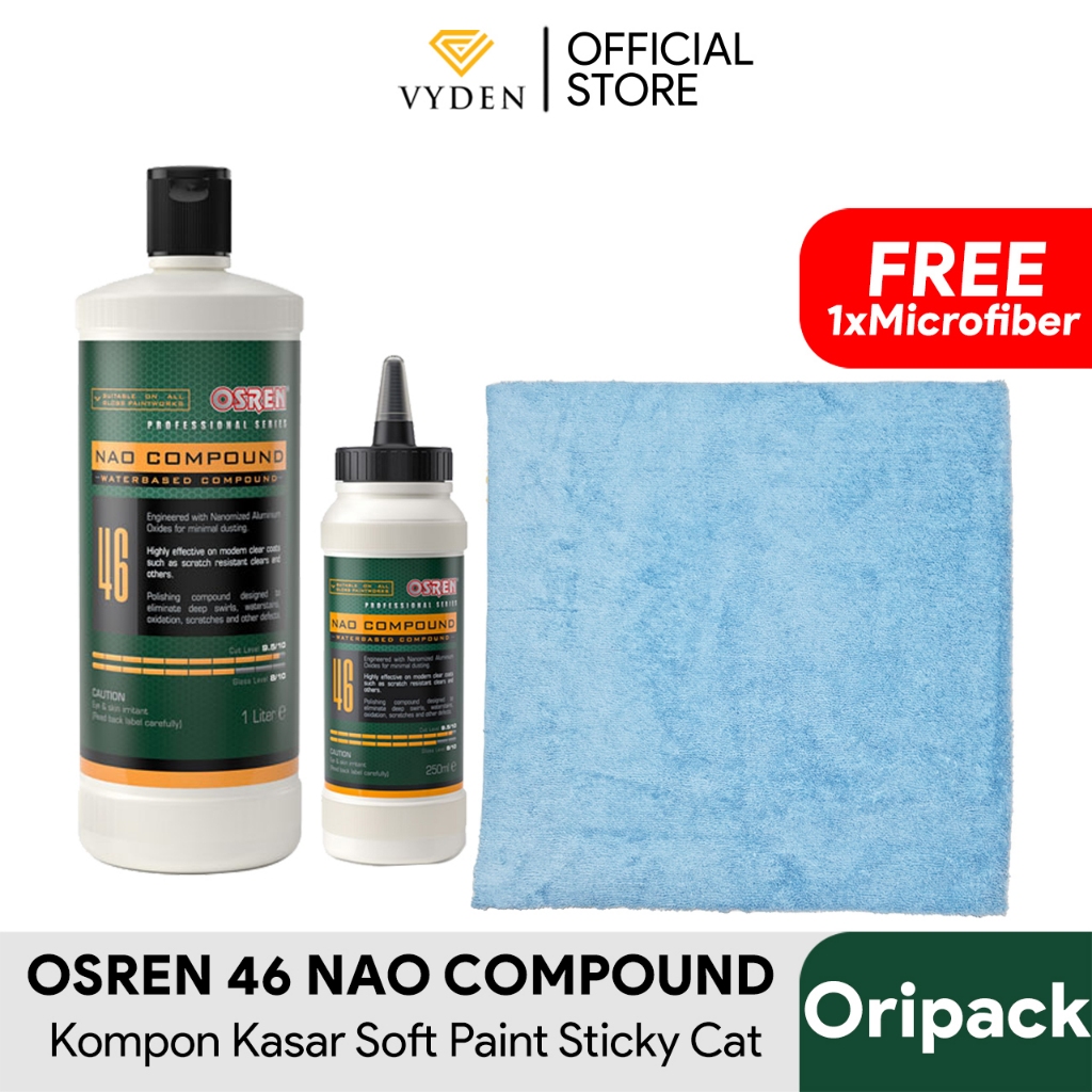 Jual OSREN NAO Compound 46 Kompon Kasar Soft Paint Sticky Cat Soft ...
