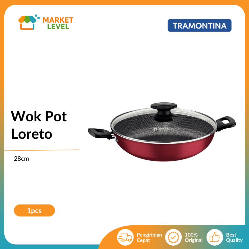 Jual Tramontina - Panci Wok Pan / Wajan Wok Pot - Loreto 28cm | Shopee ...