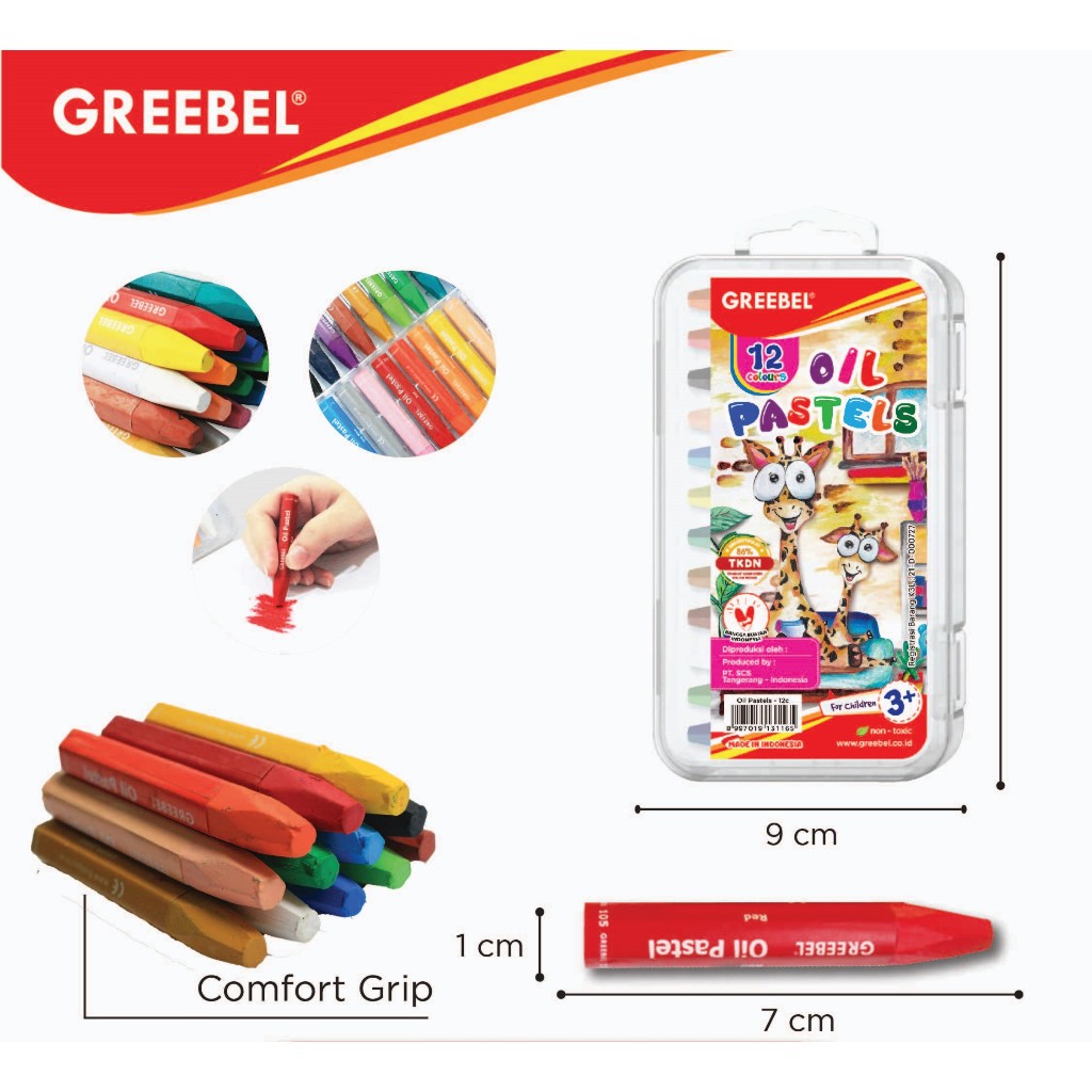 Jual Crayon Greebel 12 Warna Krayon Greebel | Shopee Indonesia