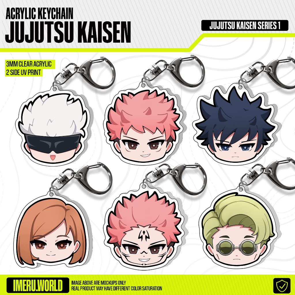 Jual Jujutsu Kaisen Acrylic Keychain Seri 1 Gojo, Yuji, Megumi, Nobara, Sukuna, Nanami Gantungan ...