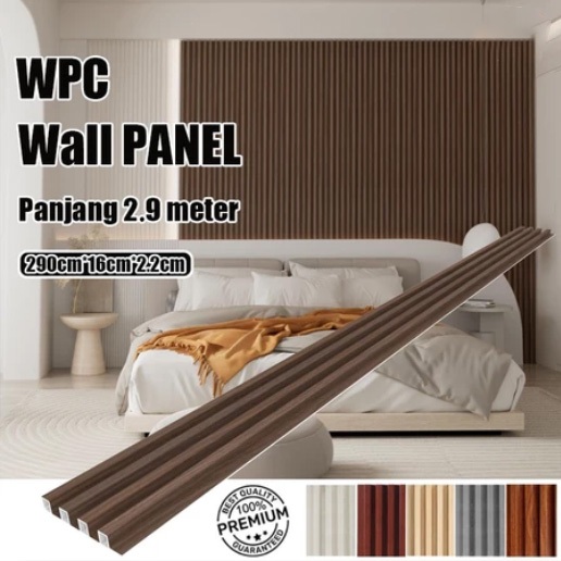 Jual 【COD】Wood WPC Wall panel 2.9Meter*16Cm Dekorasi Dinding Anti Rayap ...