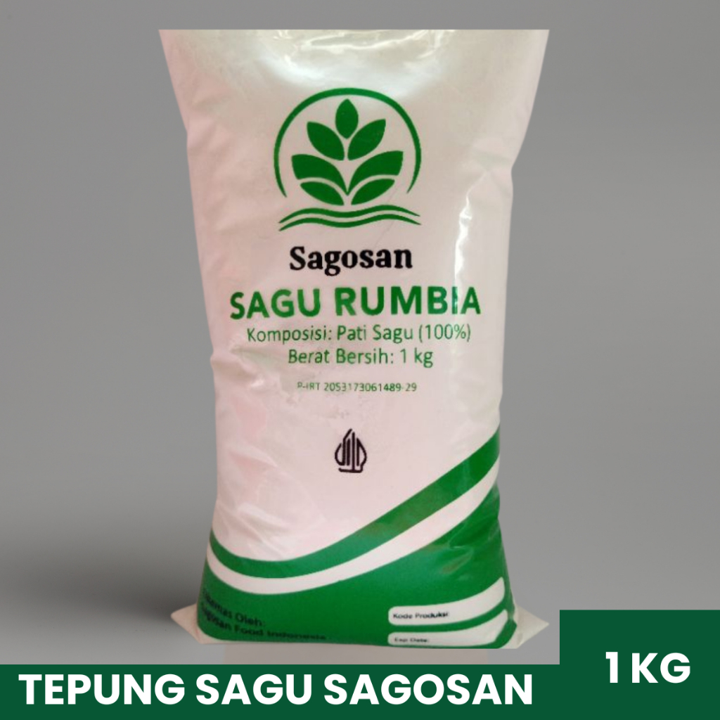 Jual Tepung Sagu Rumbia Asli Bangka Kemasan 1Kg / Sagu Rumbia Asli ...