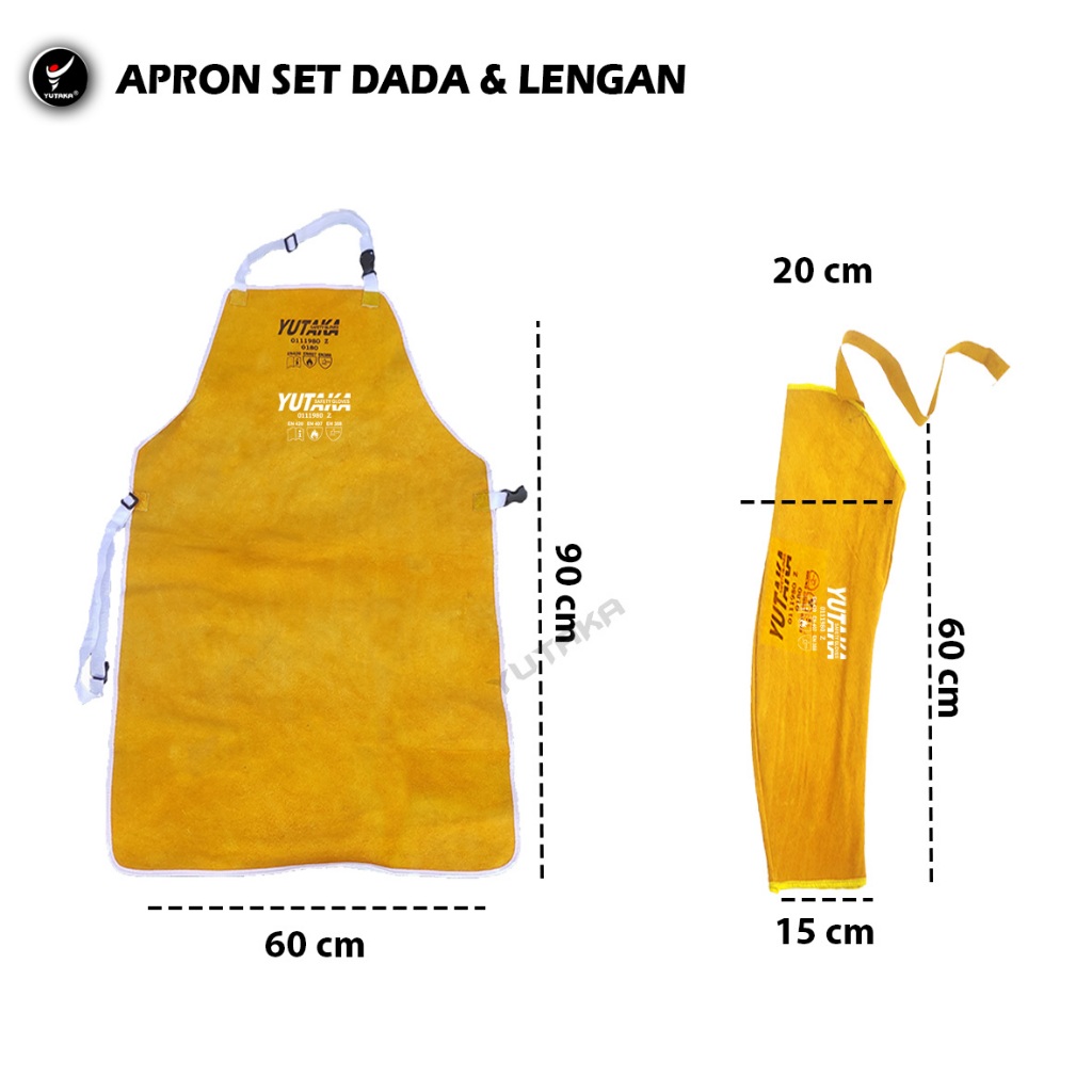 Jual APRON DADA Premium Dan APRON LENGAN 1 SET kulit Warna tan | Shopee ...