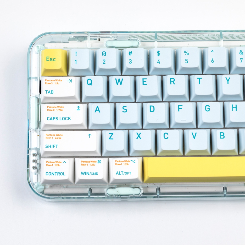 Jual Yongqiu langit Keycaps Biru Cherry profile PBT 140 tombol Keycaps ...