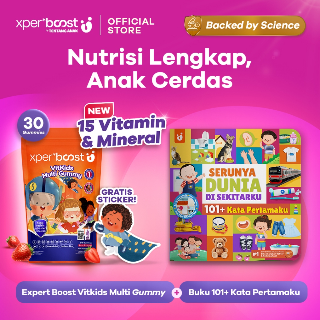 Jual Expert Boost Vitkids Multi Gummy + Tentang Anak 101+ Kata ...