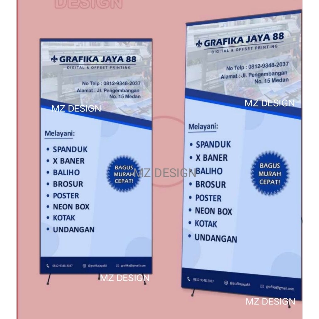 Jual DESAIN SPANDUK BERDIRI UMKM / Jasa Desain Spanduk Jualan / Banner ...
