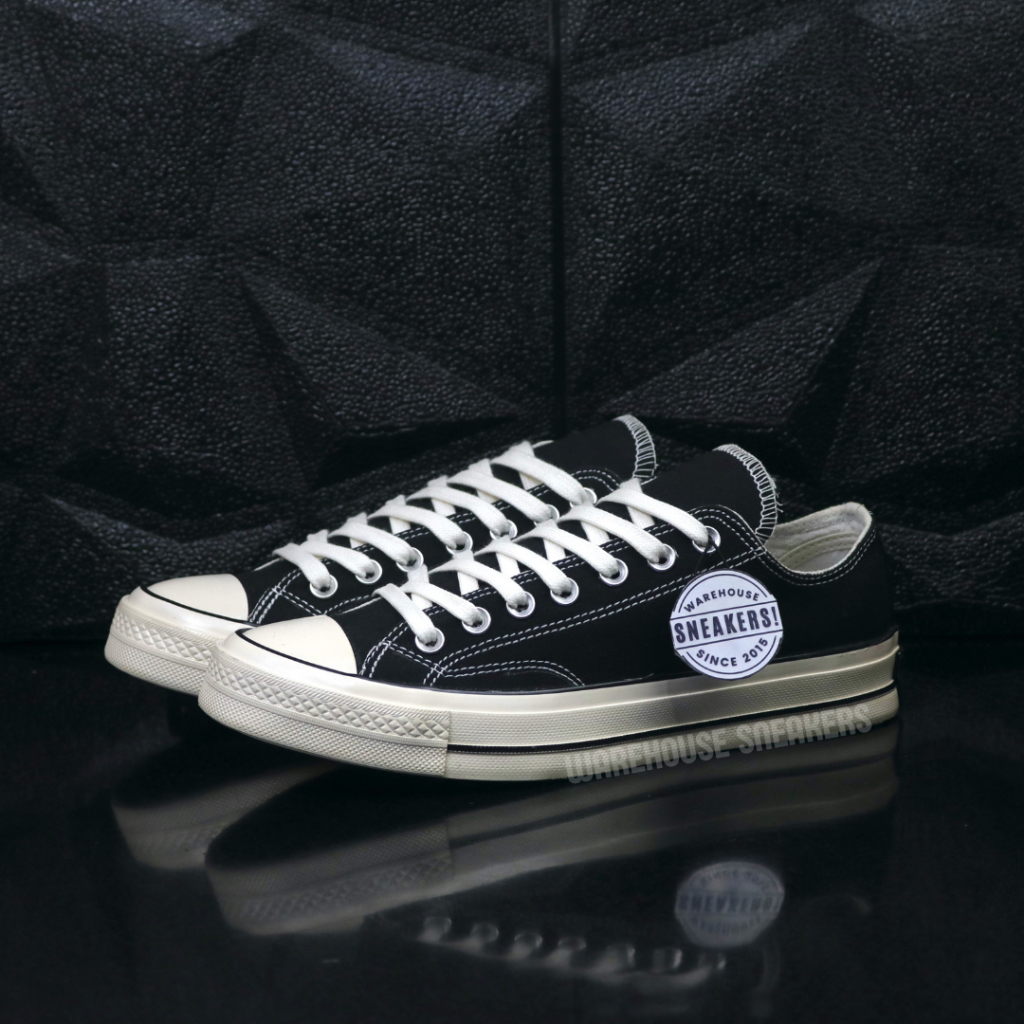 Jual Sepatu Converse 70s Chuck Taylor Low Black White / Sneakers ...