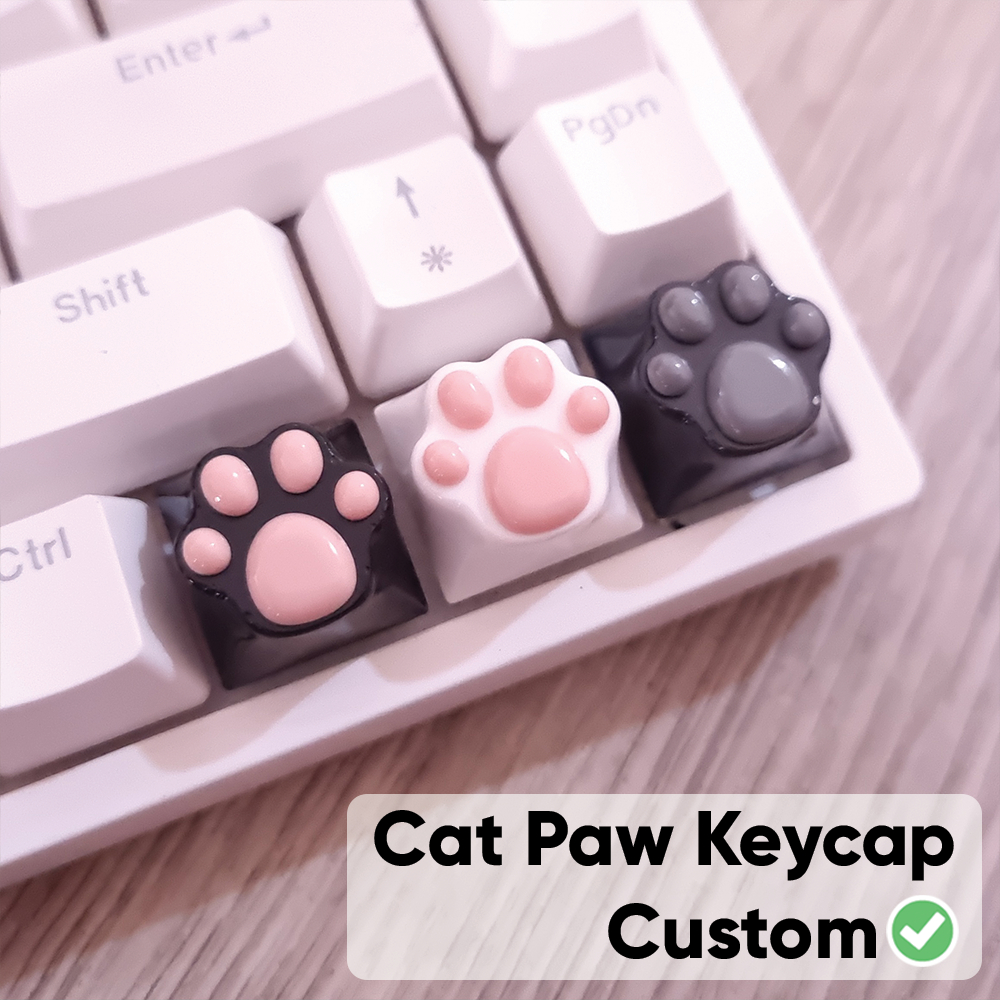 Jual Artisan Cat Paw Dog Paw Keycaps Mechanical Keyboard Resin Artisan ...