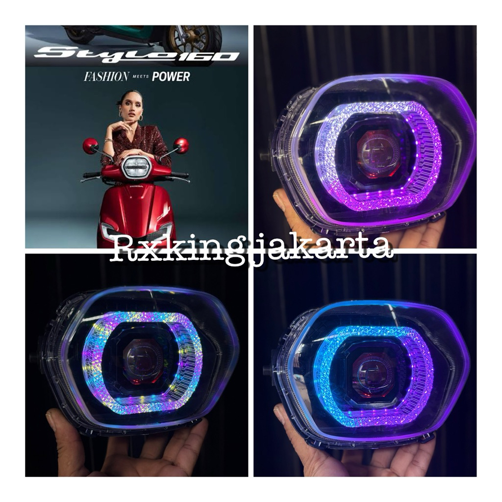 Jual LAMPU BILED HONDA STYLO 160 BILED MATRIX X1 SHROUD CRISTAL RGB ...