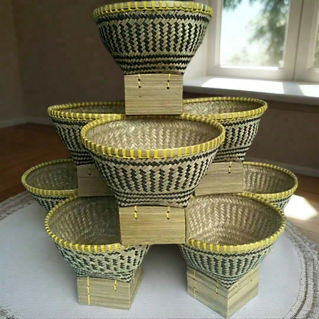 Jual Keranjang / Bakul Nasi Bambu Kecil Diameter 20 cm / Perabot Rumah ...