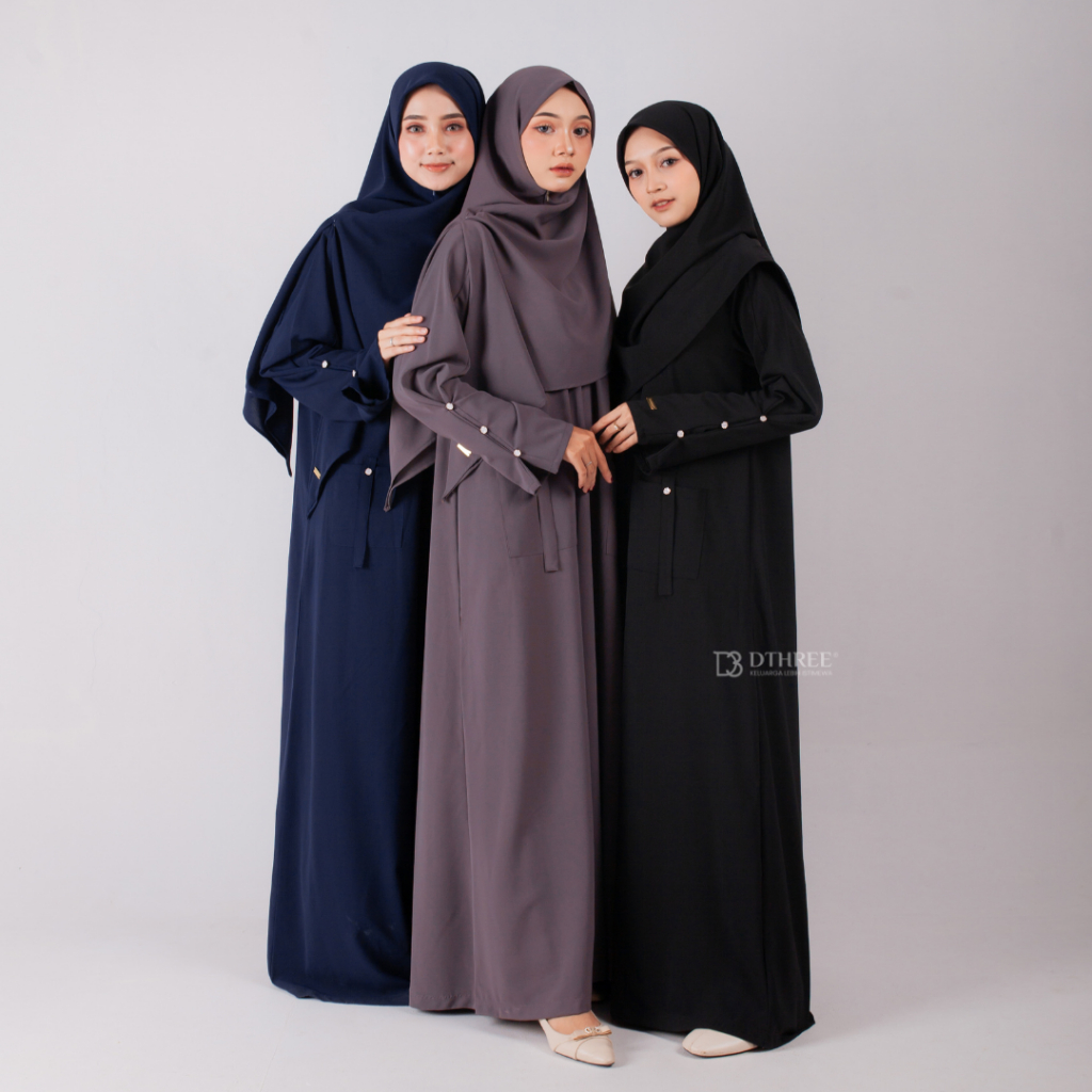Jual Dthree - Humaira Abaya Set Anti UV ( Gamis Umroh Haji Abaya Syar'i Malay Set Kerudung ...