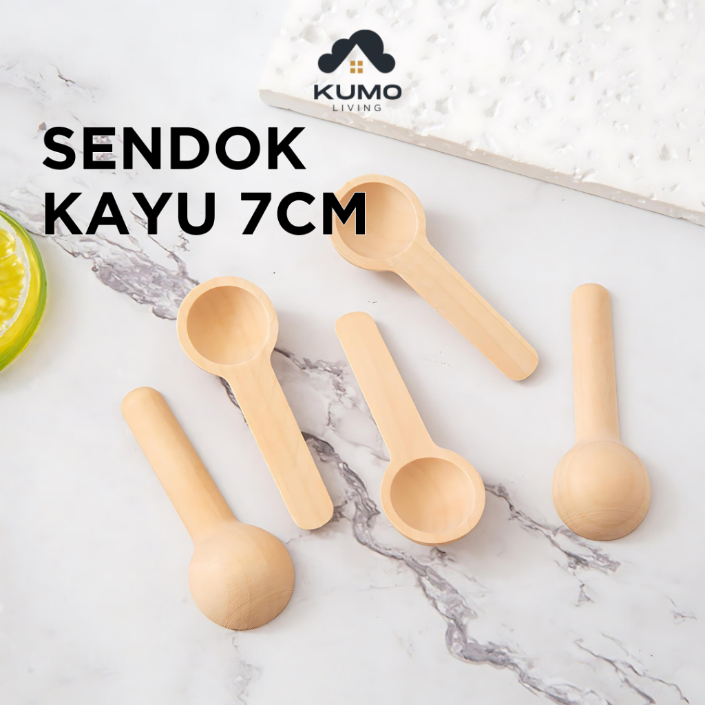 Jual Kumo Living Sendok Kayu Bumbu Dapur Kecil Mini Garam Dessert ...
